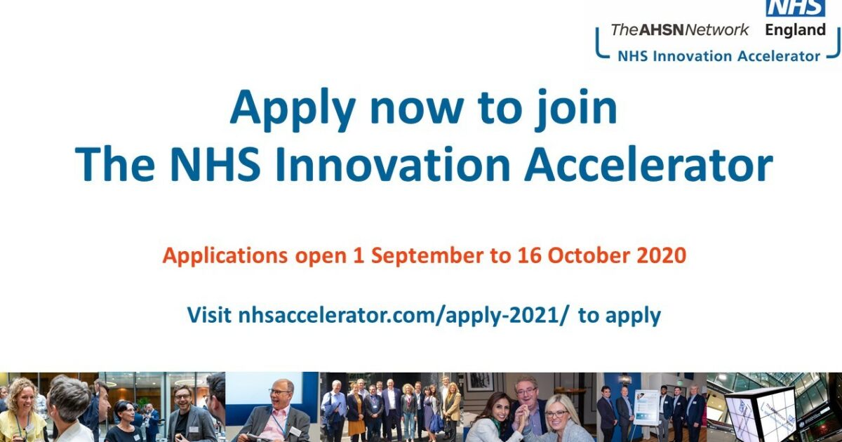 Applications for the NHS Innovation Accelerator are now open - UCLPartners